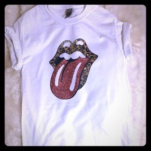 Tops | Leopard Lips For Tongue Tshirt Various Sizes | Poshmark